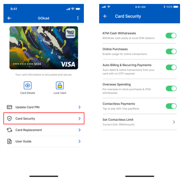 How can I control the security of my card? – Touch 'n Go eWallet Help ...
