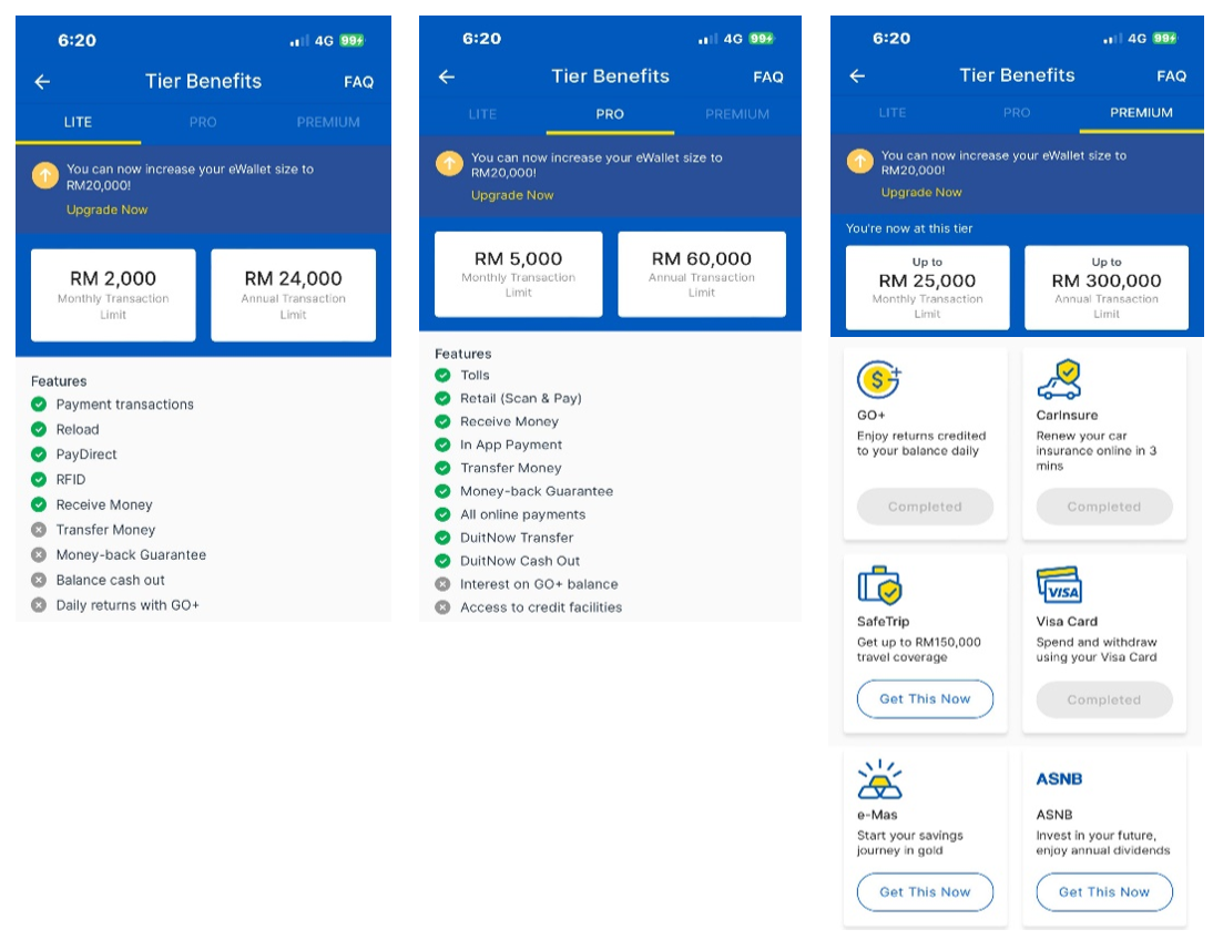 How many types of eWallet size are there? – Touch 'n Go eWallet Help Centre