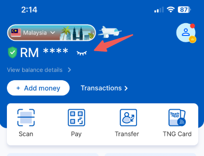 How to view eWallet balance display at App homepage? – Touch 'n Go ...