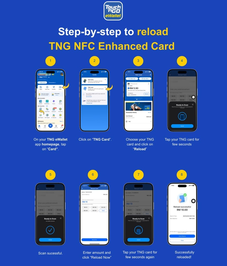 Getting started with reloading the enhanced Touch ‘n Go (TNG) card ...